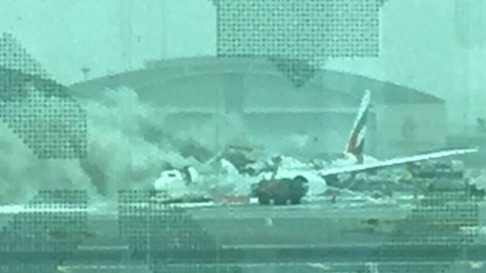 Emirates’ plane catches fire at Dubai Airport - Live From A Lounge