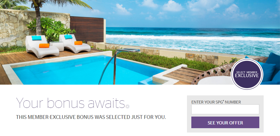 Check Your SPG Account now to get Your Member Exclusive Promotion ...