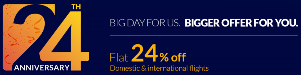 Jet Airways is offering 24% off to celebrate their 24th B’day! - Live ...