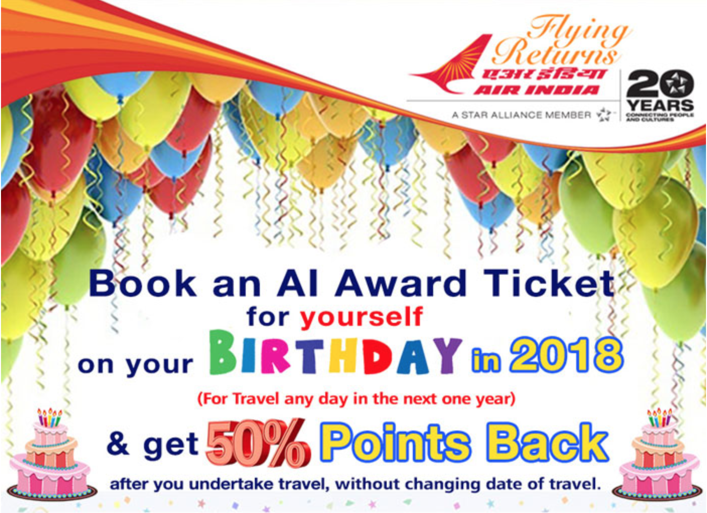 Air India 50% off on flight redemptions - Live From A Lounge