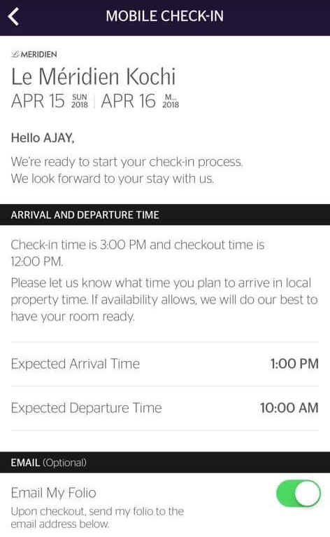 Earn 250 Starpoints for SPG Mobile check-in - Live from a Lounge
