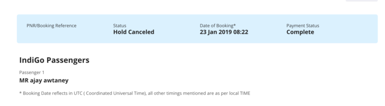 You can now put IndiGo ticket on hold for free - Live From A Lounge