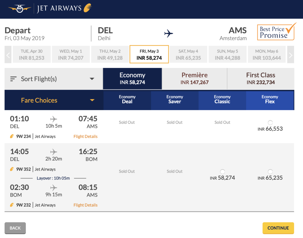 Jet Airways / KLM - Air France - Delta stop selling codeshares (for now ...