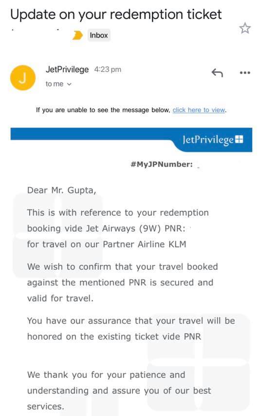 KLM Air France JPMiles redemptions to be honoured - Live From A Lounge