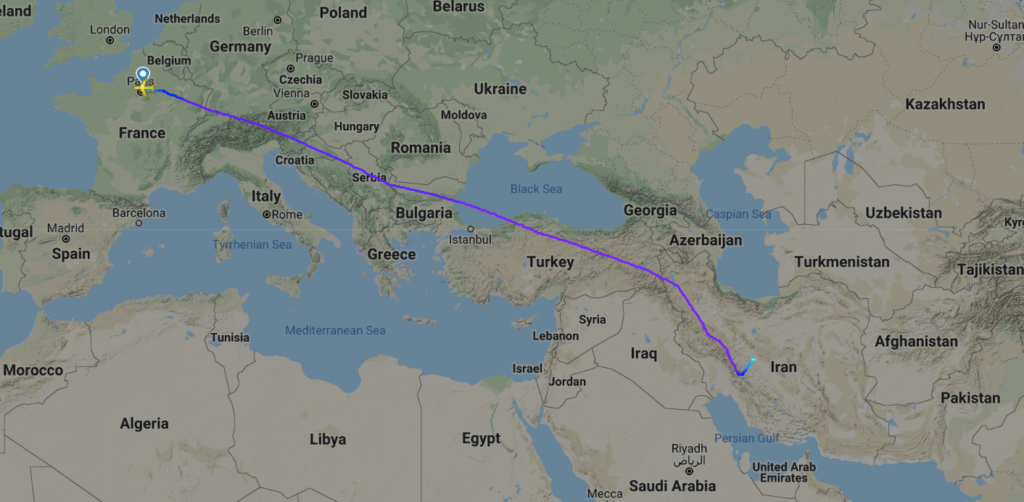 Air France AF 218 heading to Mumbai diverts to Iran, then gets stuck in ...