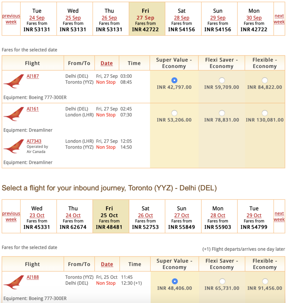 Air India opens booking for nonstop flight between Delhi and Toronto - Live From A Lounge