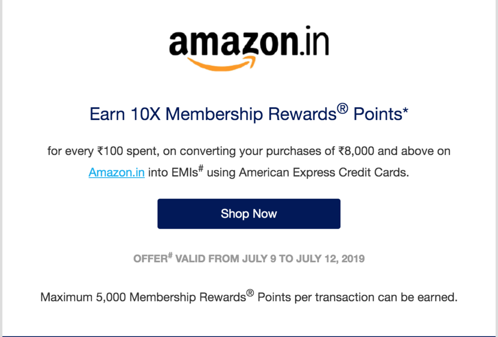 Amex Amazon Offer: 10X Membership Rewards Points for 4 days only ...