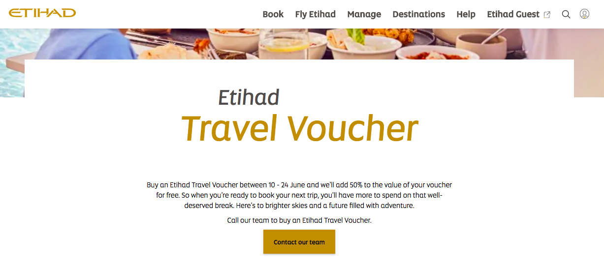 Deal: Etihad offering 33% discount for travel vouchers valid for two ...