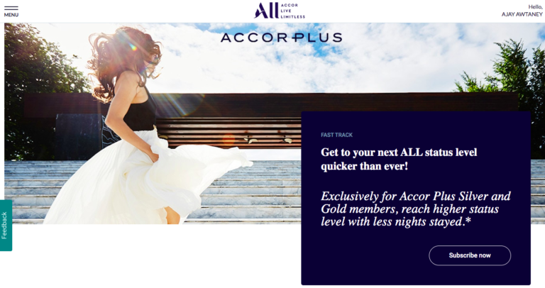 Accor Status Fast Track to Platinum for Accor Plus members - Live from ...