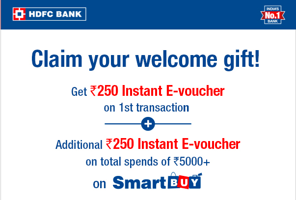 HDFC Bank Smartbuy offering INR 500 vouchers for using the portal ...