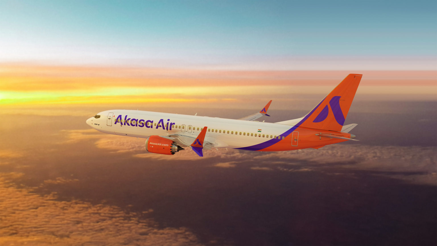 Akasa unveils "The Rising A" logo and aircraft livery - Live From A Lounge
