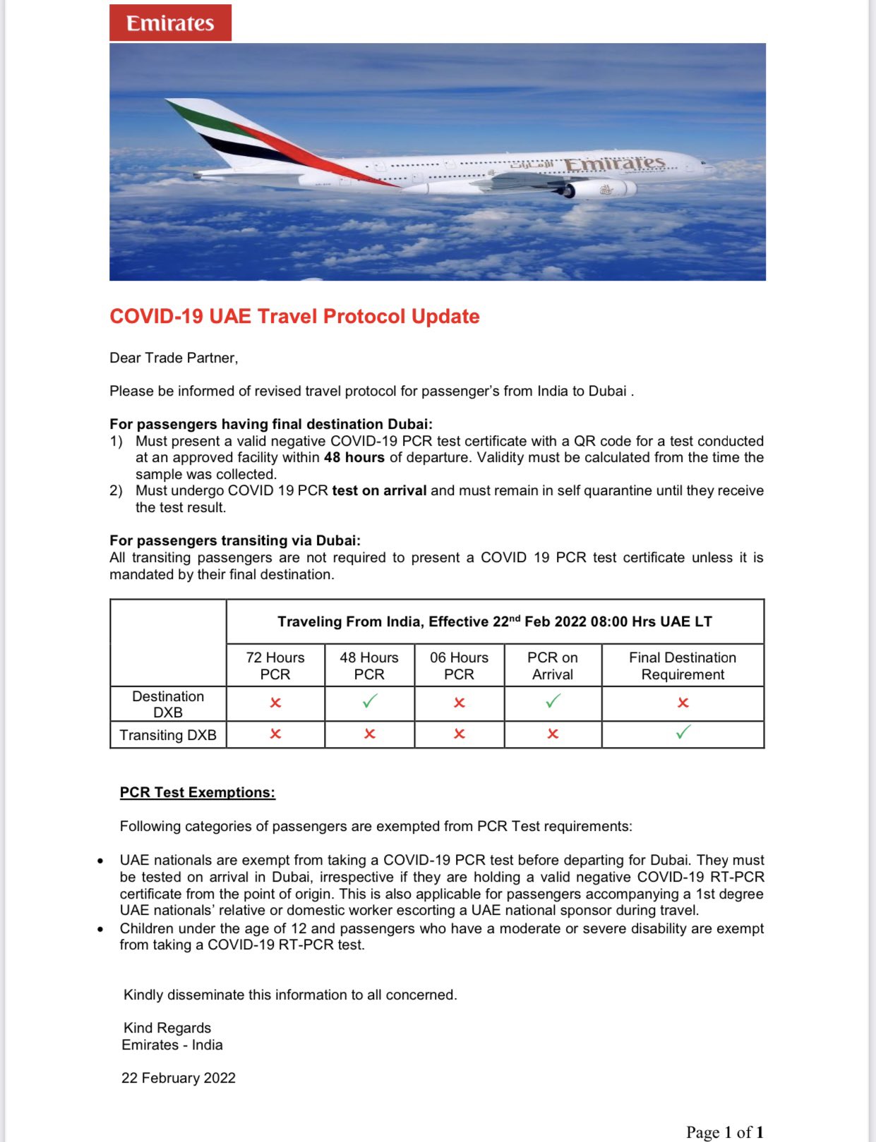 All UAE airports withdraw requirement for pre-departure Rapid PCR test ...