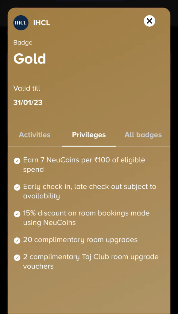 With Tata's Superapp Neu, you will be able to use the Taj Inner Circle ...