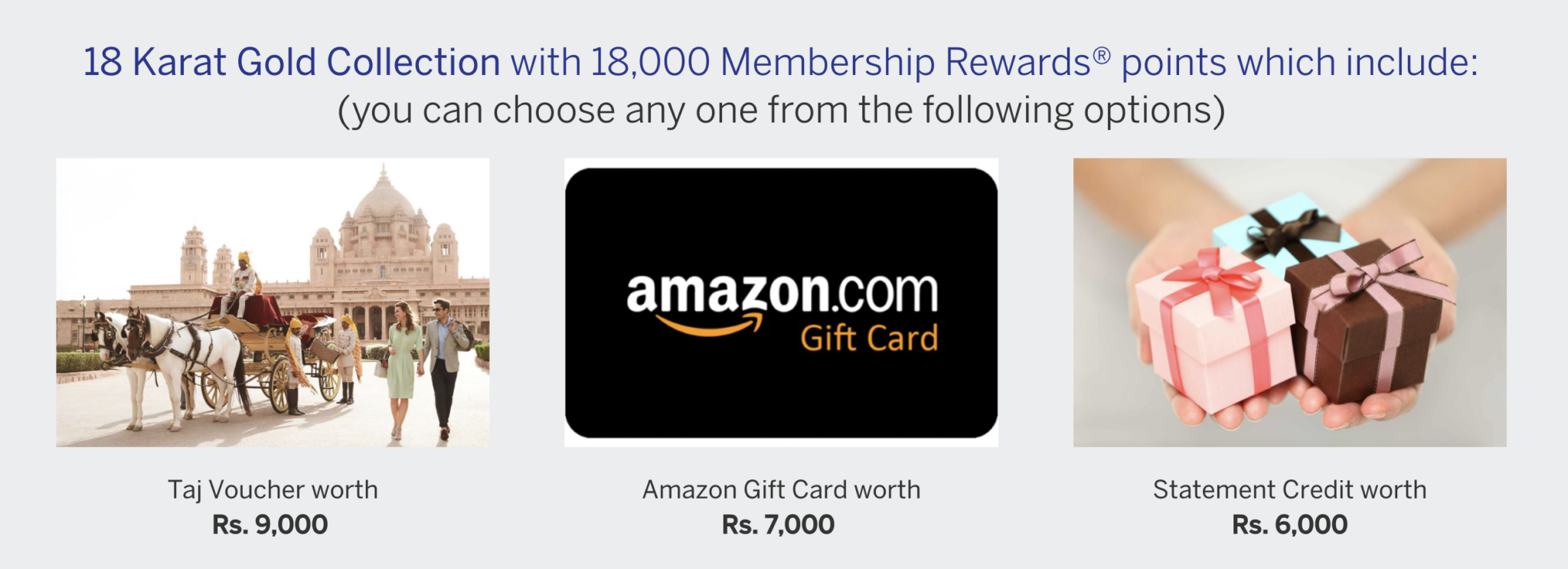 New Options added to American Express 18K/24K Gold Collection Rewards ...