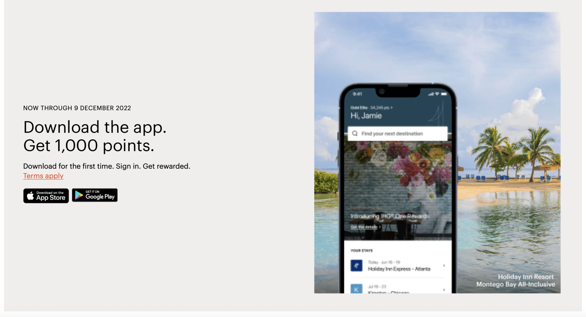 Last Day: Get 1000 IHG One Reward Points for downloading the app - Live ...