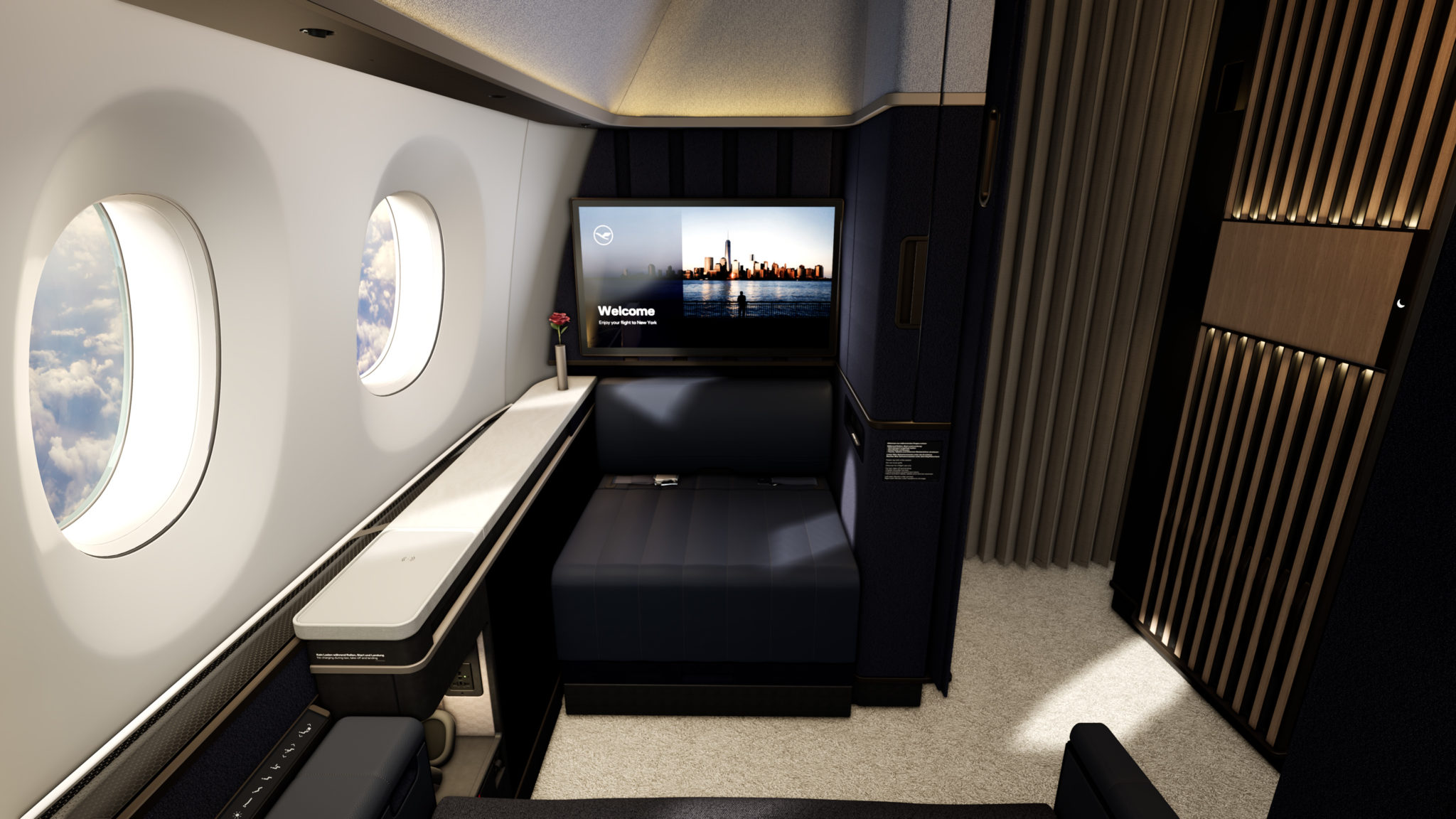 Lufthansa reveals new Business Class and First Class, including double ...
