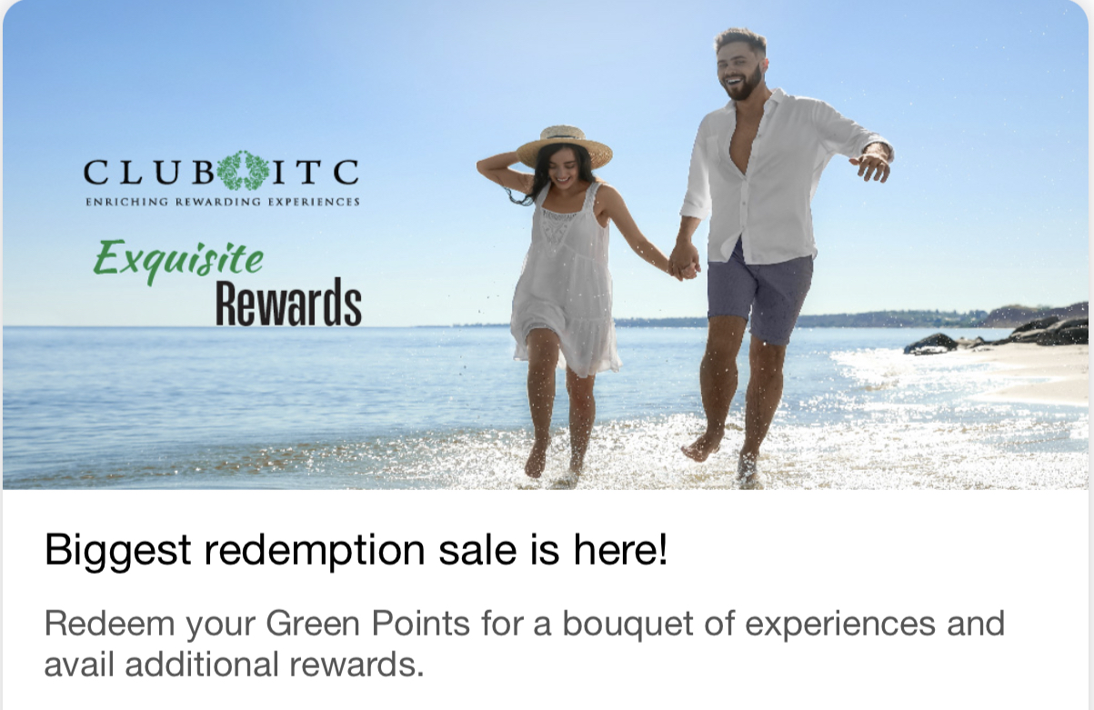 Club ITC offering 10% Bonus on conversion from Axis Bank reward points ...