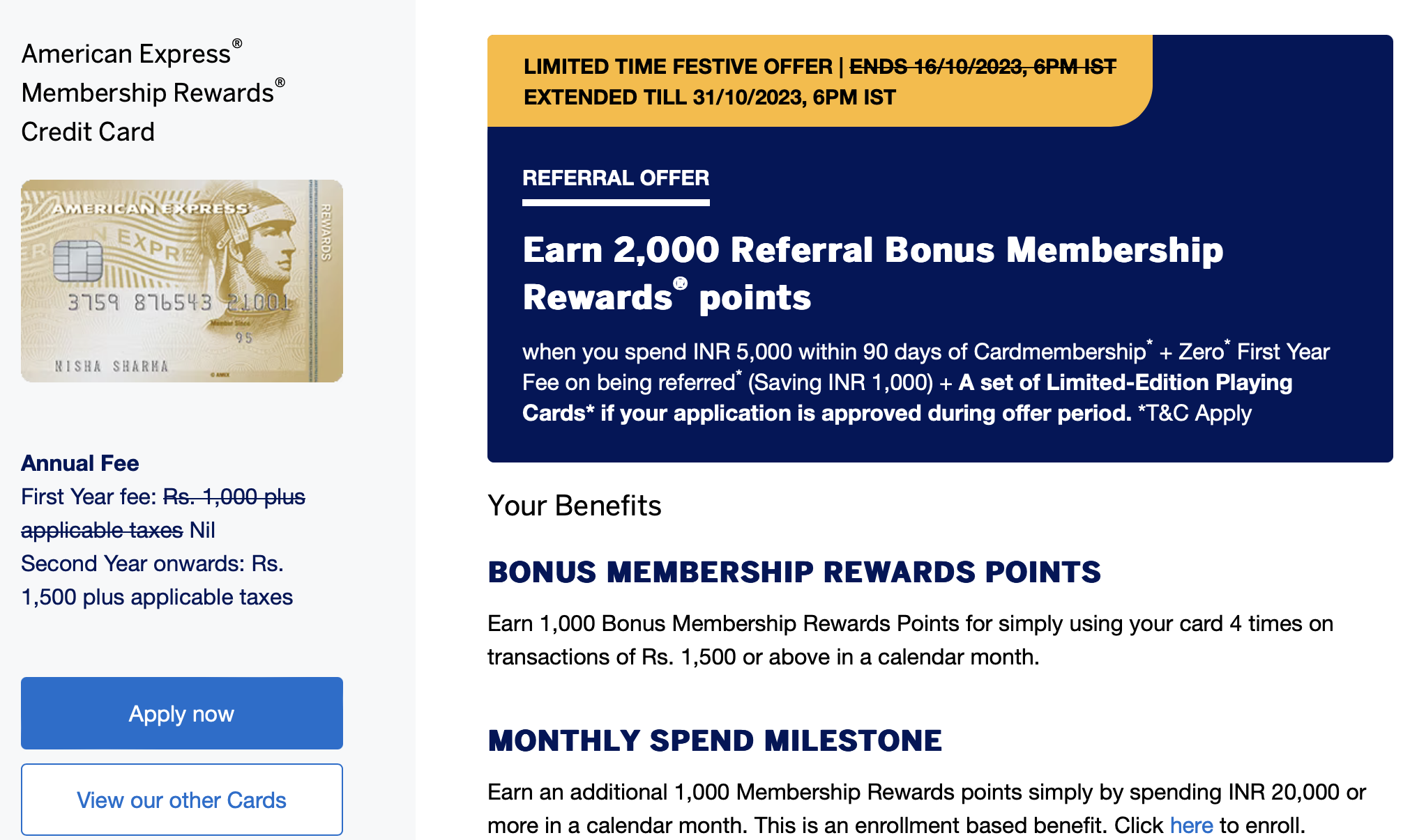 Amex India’s festive offer: Give or get a Card via the Member-Get ...