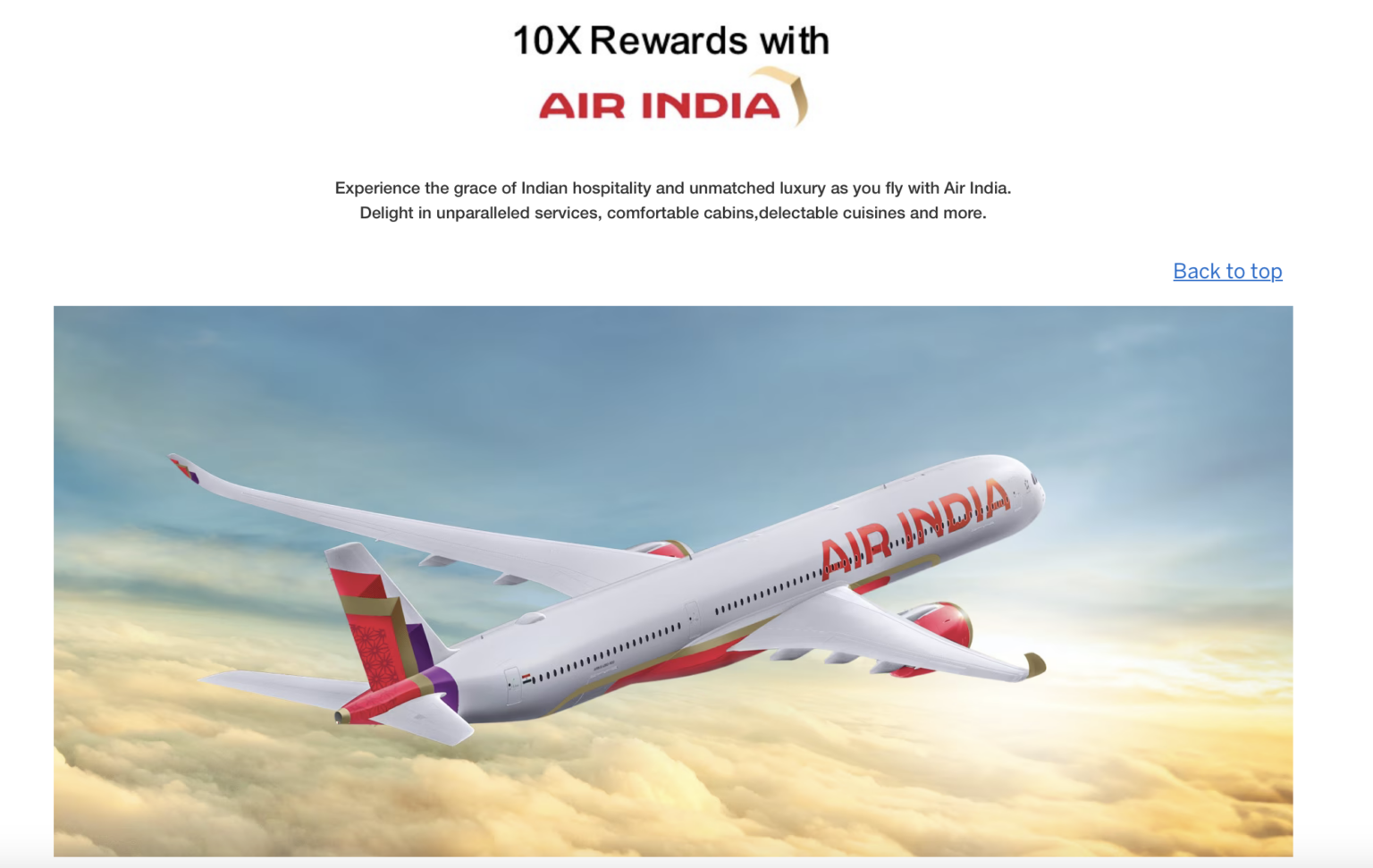Earn up to 30 Membership Rewards / INR 100 spent booking Air India ...