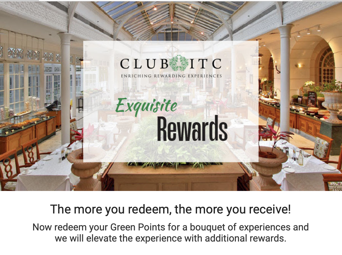 Deal: ITC Hotels offering up to 50% discount on redemptions via ITC ...