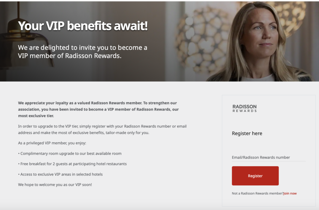 Get Radisson Rewards Top Tier VIP Status for a year - Live From A Lounge