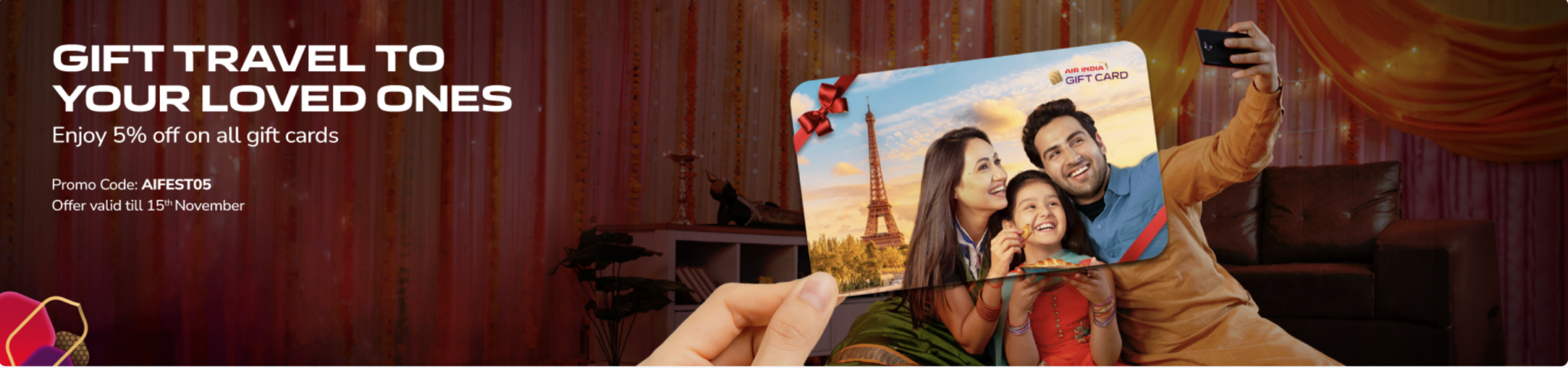 Buy Air India Gift Cards at 5% Discount - Live From A Lounge