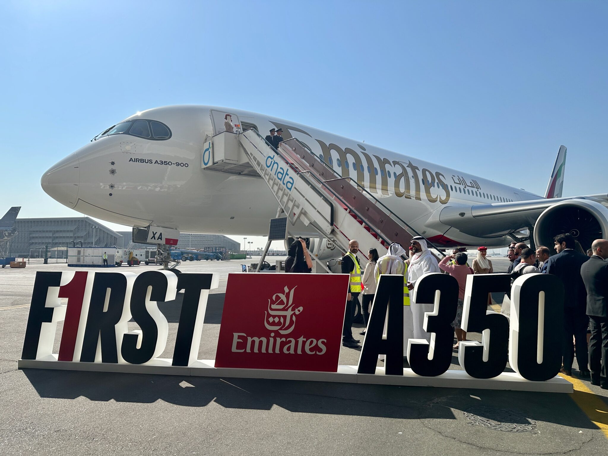 Emirates lifts cover on the product on board their A350-900 - Live From ...
