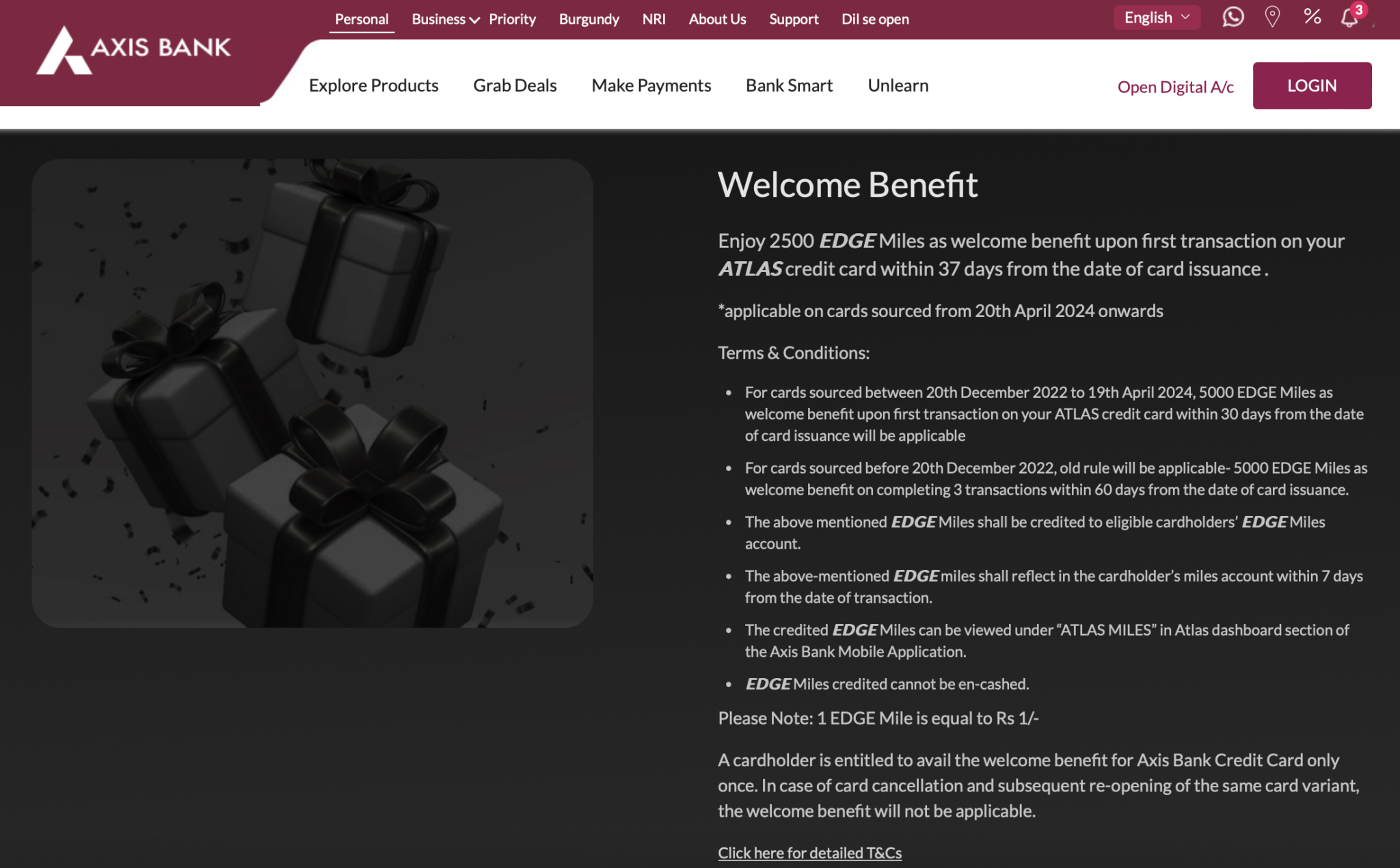Axis Bank introduces “once-per-lifetime” welcome benefit on credit ...