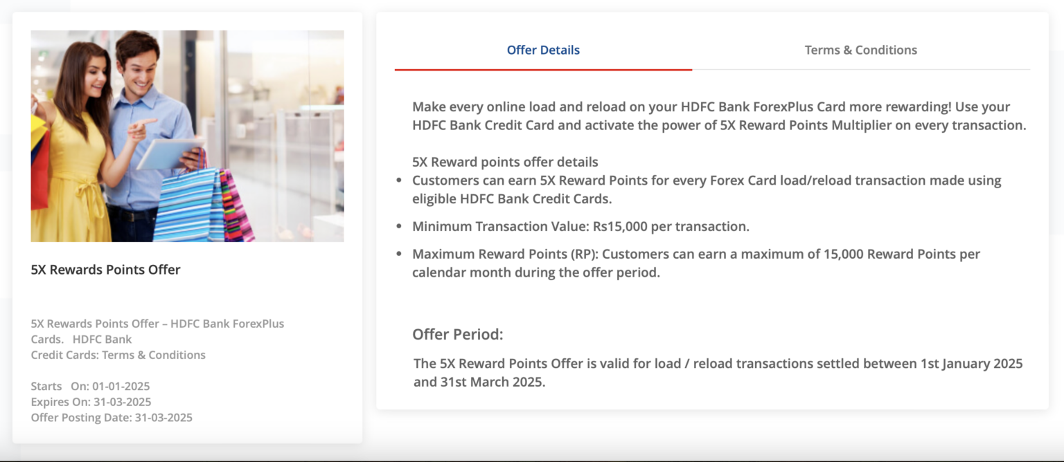 Reminder: 5X Reward Points on HDFC Bank Credit Cards for (Re)loading ...