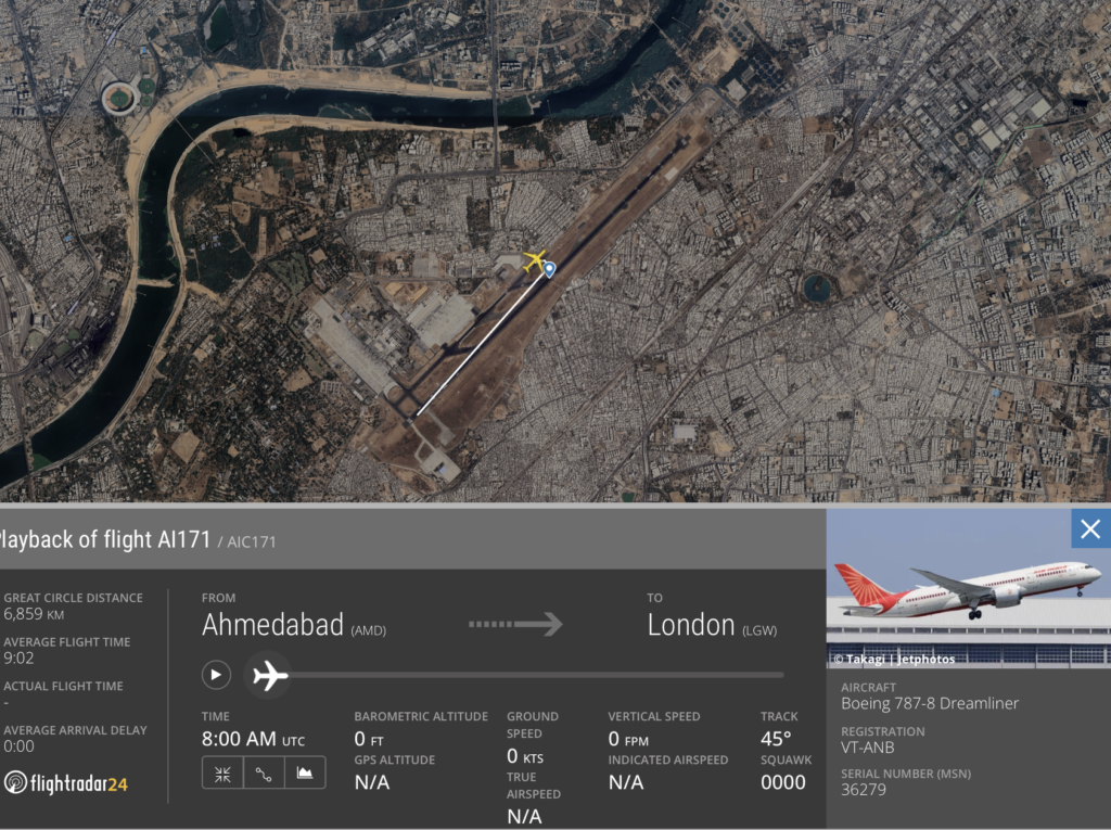 Air India Boeing 787-8 involved in a crash right after take off from ...