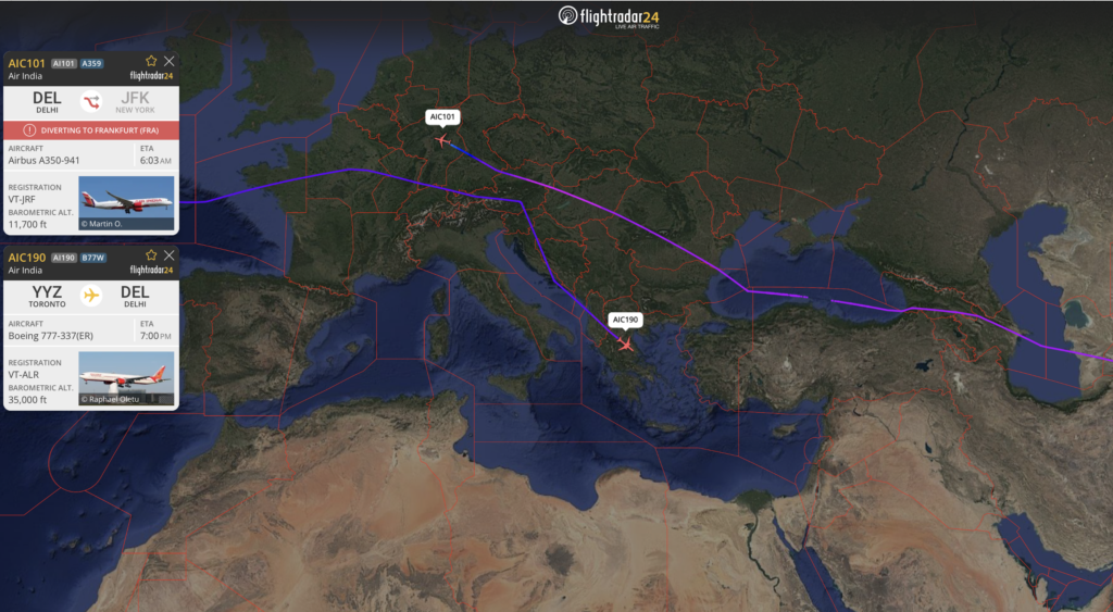 Air India brings 16 international flights to safety due to Iran ...