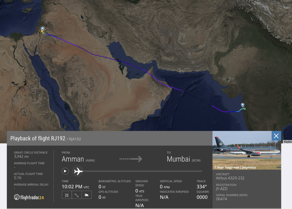 Royal Jordanian commences flights between Amman and Mumbai - Live From ...