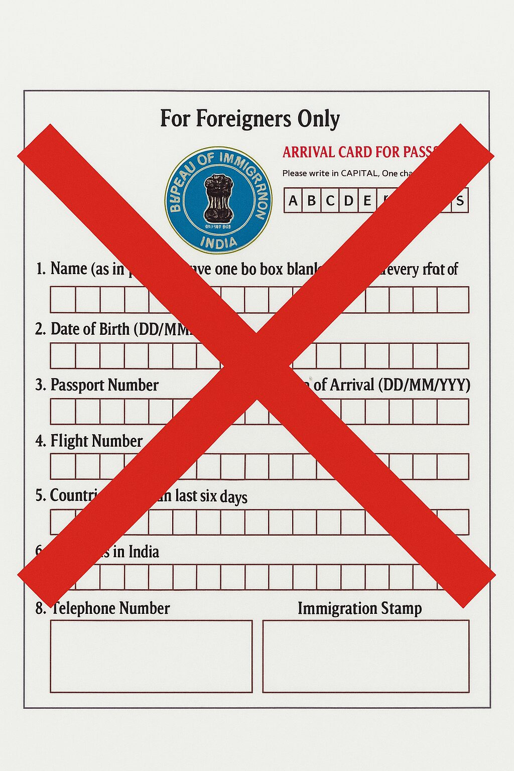 India Abolishes Physical Arrival Cards for Foreign Visitors from ...